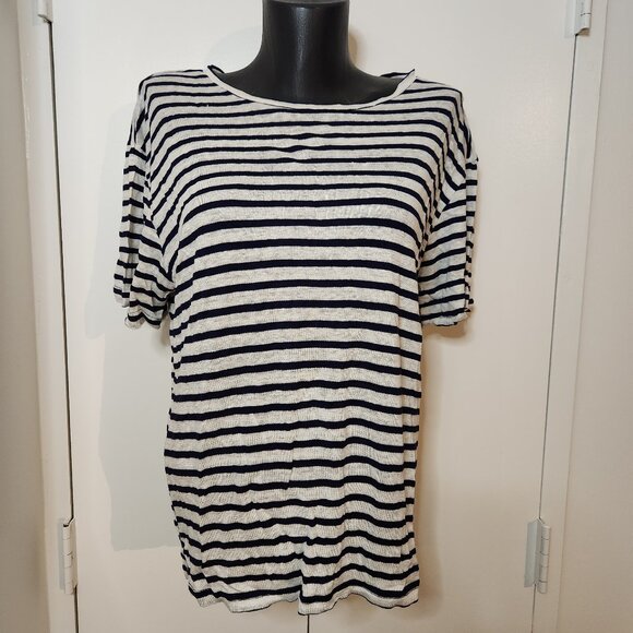 Jacob Holsten | Tops | Jacob Holsten Black And White Striped Tee Size ...